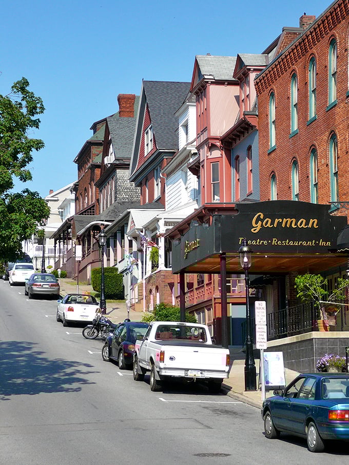 Bellefonte's rainbow of Victorian houses lines the street like a box of particularly sophisticated crayons.