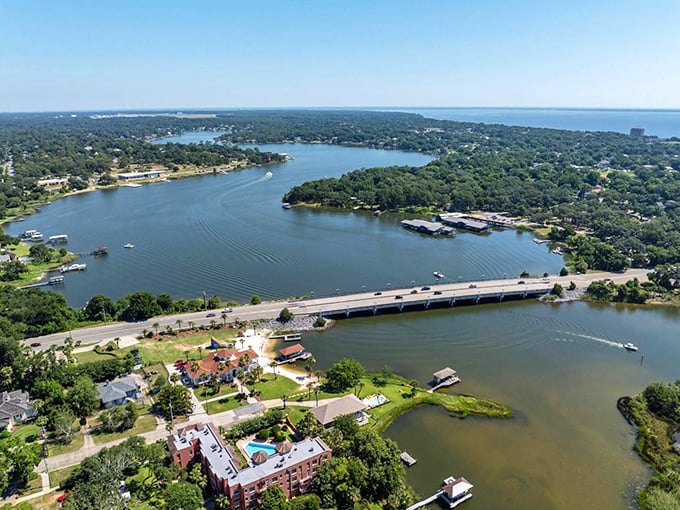 The Pensacola Scenic Bluffs Highway delivers rare elevated views in a state where "hill" is often a foreign concept.