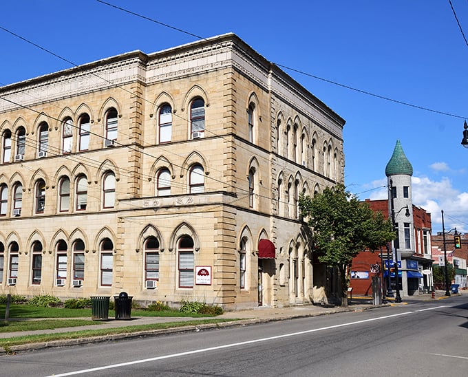 Titusville's historic buildings stand tall against a perfect blue sky. Architectural beauty that doesn't require architectural prices!