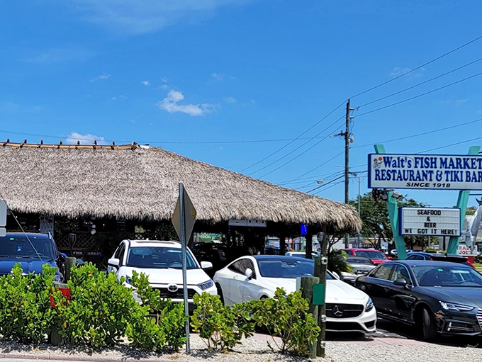 The parking lot might be full, but there's always room for one more grouper enthusiast at Walt's. Some traditions are worth waiting for!