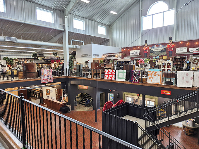 A two-story treasure hunt with upper-level vendors offering the elevated shopping experience both literally and figuratively.