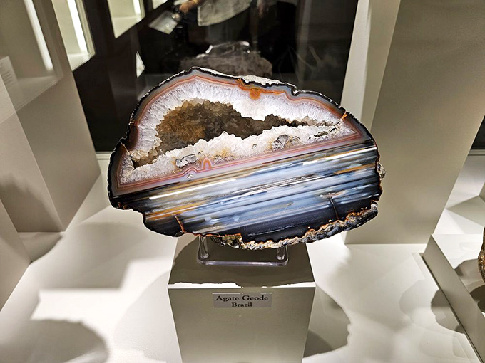 Nature's abstract painting&mdash;this sliced agate reveals layers of earth's history in a palette no human artist could replicate.