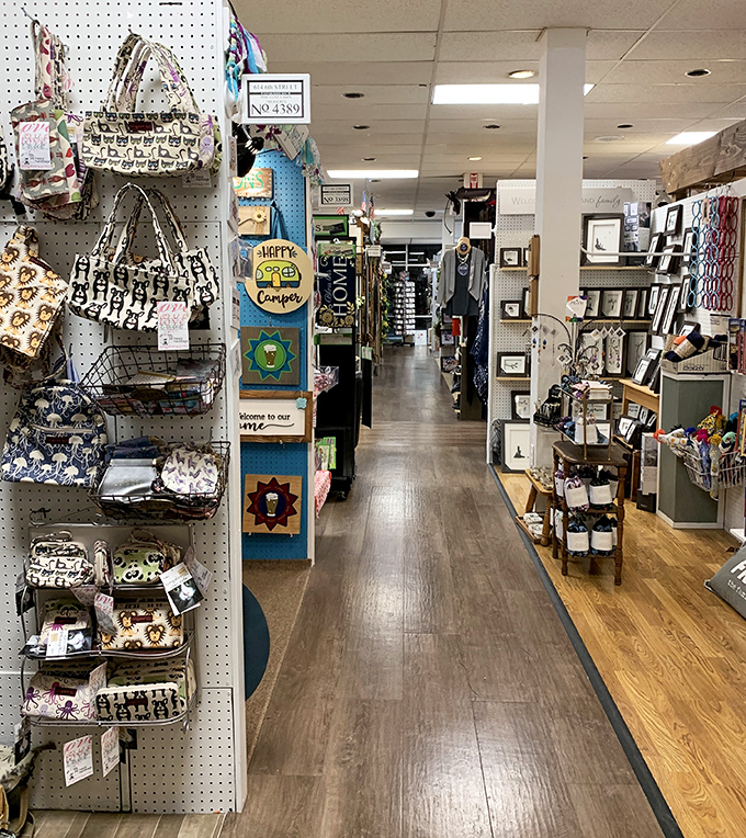The perfect aisle doesn't exi&mdash; Wait, it does! Clean, organized, and beckoning with handcrafted treasures on both sides.