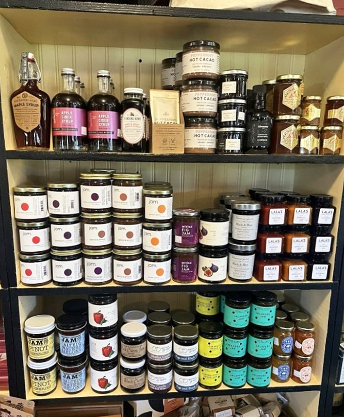 Artisanal jams and preserves line the shelves like jewels, waiting to transform your morning toast from mundane to magnificent.