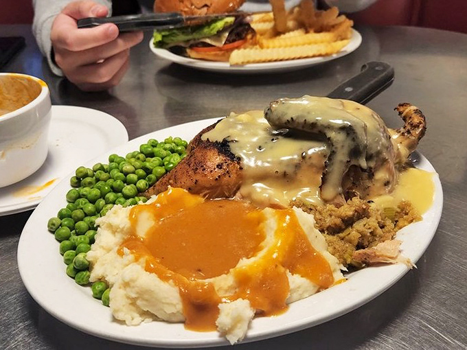 Not all heroes wear capes&mdash;some wear gravy. This roasted chicken dinner with mashed potatoes delivers comfort food credentials that would make your grandmother proud.