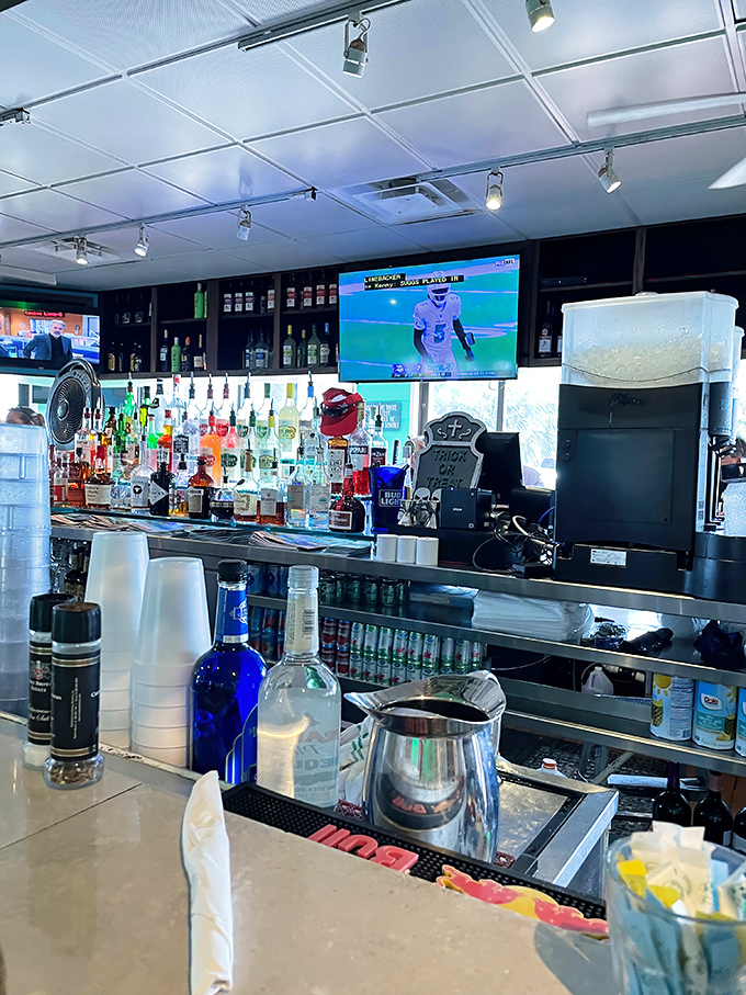 The well-stocked bar promises libations for every preference – from fruity tropical creations to classic cocktails that complement the ocean's bounty.