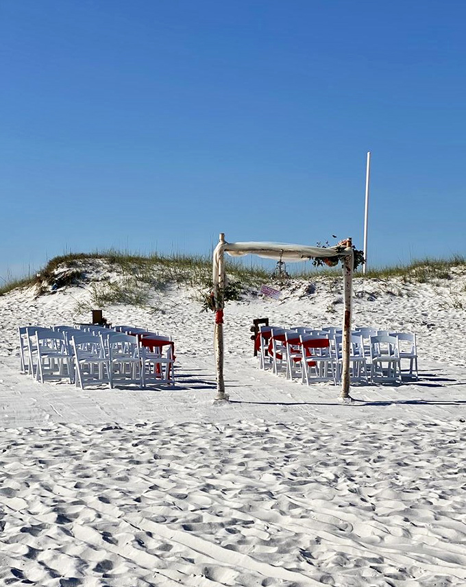 Say "I do" where Mother Nature already did her best work—beach weddings at Navarre offer simplicity that no ballroom can match.