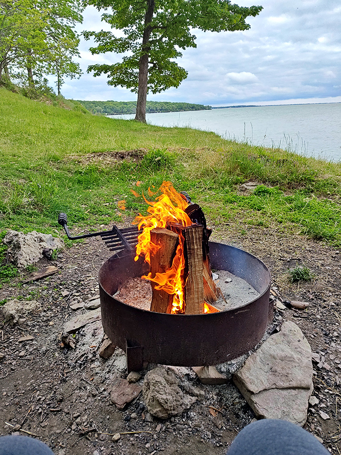 Campfire nights on the island create those magical moments when s'mores taste better and stories sound more interesting.