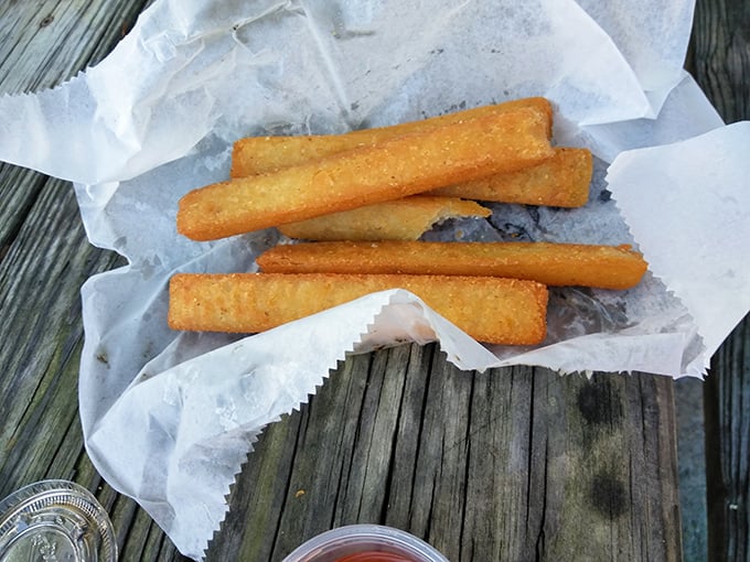 Cornsticks at B's are the perfect supporting actors&mdash;crispy, golden vessels for sopping up every last drop of that vinegar sauce.