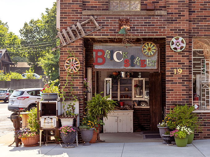 Brick Street Gallery's whimsical entrance garden proves that creativity in Cape Girardeau spills right onto the sidewalk, inviting curiosity and smiles.