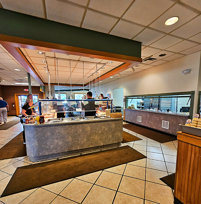 The buffet line gleams with promise, each station meticulously maintained by staff who treat food service as a calling rather than a job.