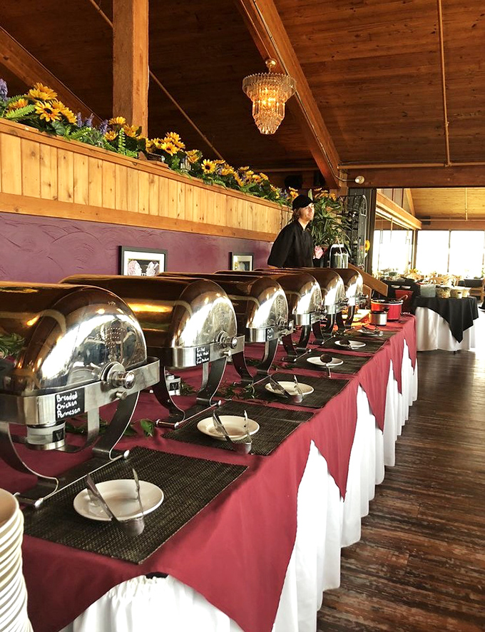 This isn't just a buffet line—it's a parade of silver domes hiding treasures that would make any Italian grandmother nod with approval.
