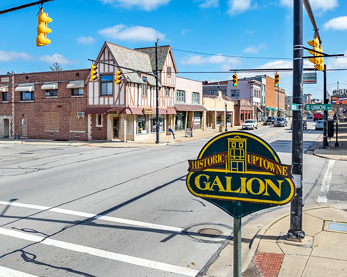 Historic Uptown Galion welcomes visitors with architectural character spanning decades&mdash;no cookie-cutter strip malls in sight, thank goodness.