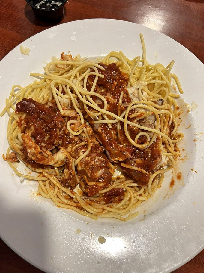 Spaghetti and chicken parmesan that channels your Italian grandmother's recipe, even if you don't have an Italian grandmother&mdash;saucy, cheesy, and gloriously unpretentious.