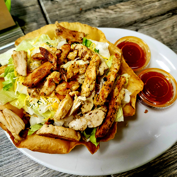 Taco salad that proves fusion cuisine doesn't need a fancy pedigree to blow your mind.