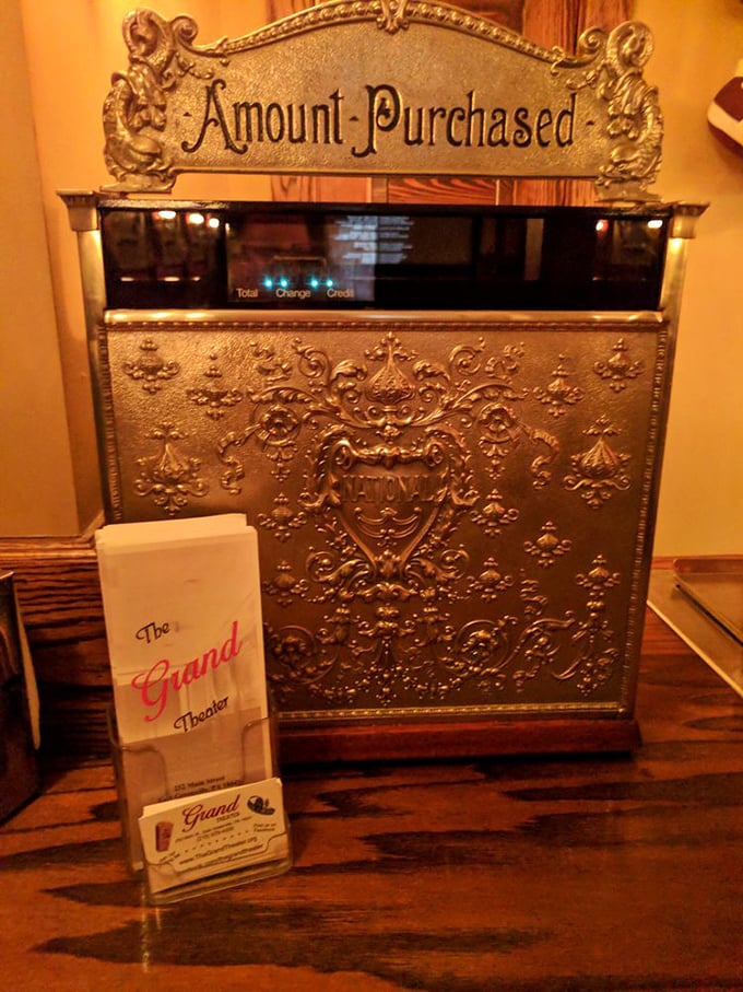 This ornate "Amount Purchased" register isn't just functional&mdash;it's functional artwork, turning even the transaction into part of the experience.