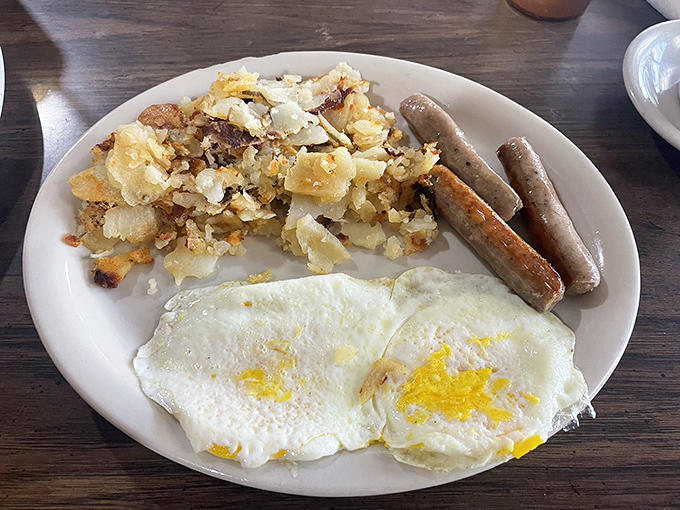 A classic breakfast plate that proves sometimes perfection comes in the most familiar forms.