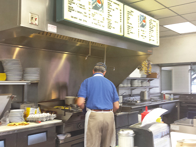 The open kitchen concept means you can watch your meal being prepared with care, transparency, and obvious pride.