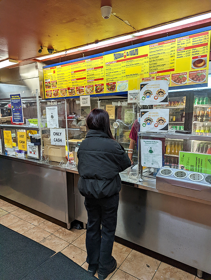 The moment of truth at the counter&mdash;where destiny and dinner converge, and "super" is always the right answer.