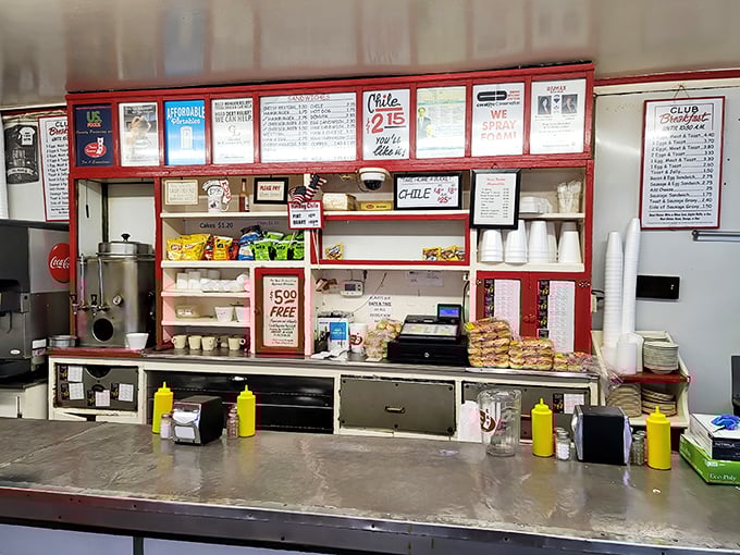 The heart of operations&mdash;where mustard bottles stand at attention and decades of short-order expertise transform into breakfast bliss.