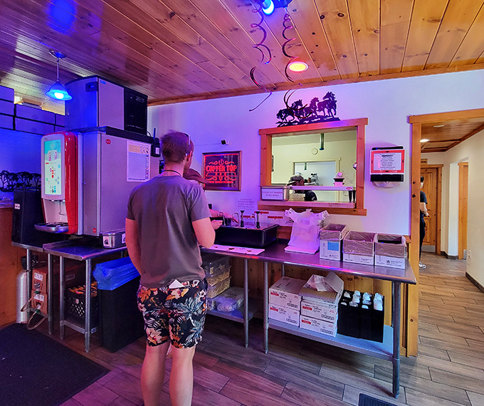 The ordering counter &ndash; that magical threshold where hungry anticipation transforms into the joyful reality of impending barbecue satisfaction.