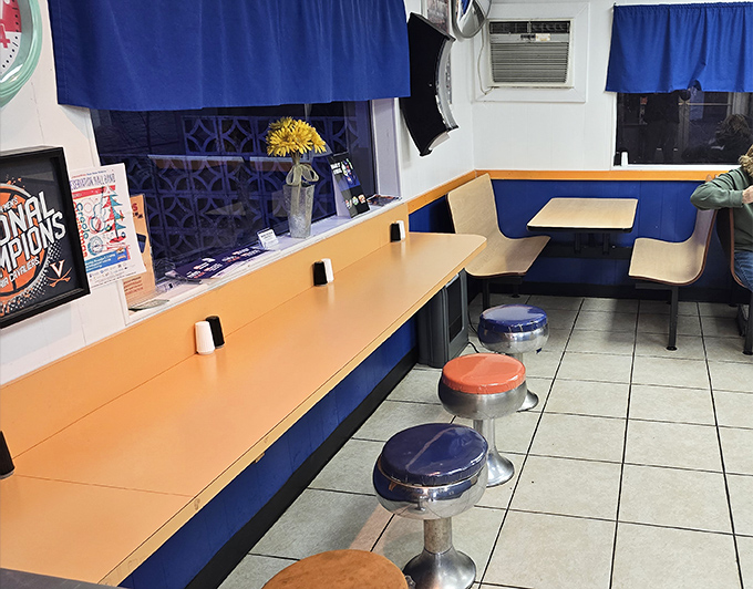 These booths and counter seats have heard decades of satisfied "mmms" and "ahhhs." Simple seating that's witnessed countless first bites of legendary chicken.