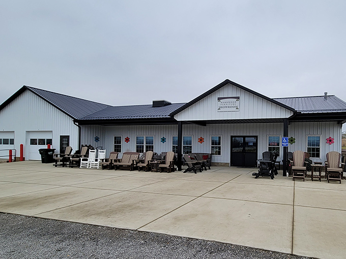 Outdoor furniture that invites you to sit a spell. These handcrafted pieces aren't assembled with an Allen wrench and frustration.