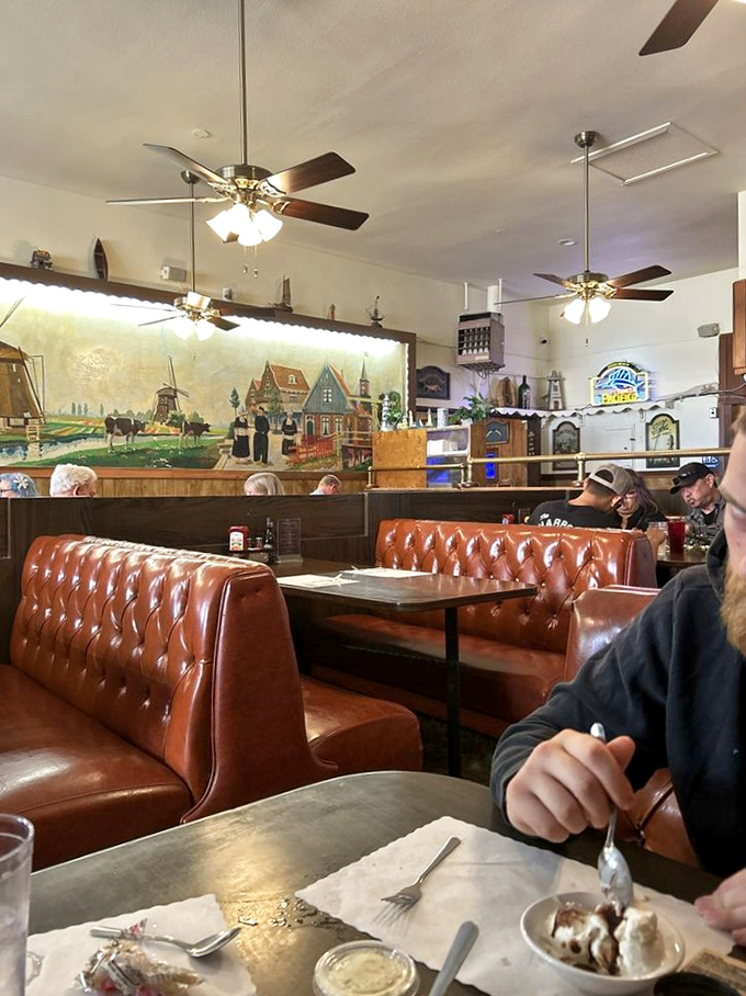Where ceiling fans spin lazily overhead and locals share the secrets of great seafood with travelers lucky enough to find this place.