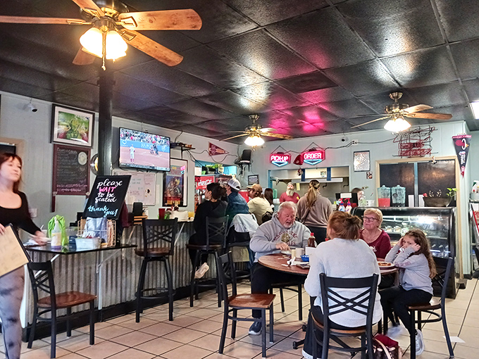 A dining room where strangers become neighbors over coffee refills and shared appreciation for gravy that could unite political opponents.