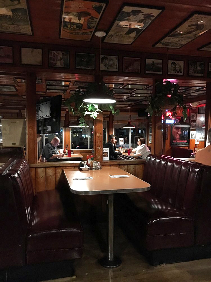 Even at night, Harbor House glows with warmth. The late-night crowd knows that comfort food tastes even better after dark.