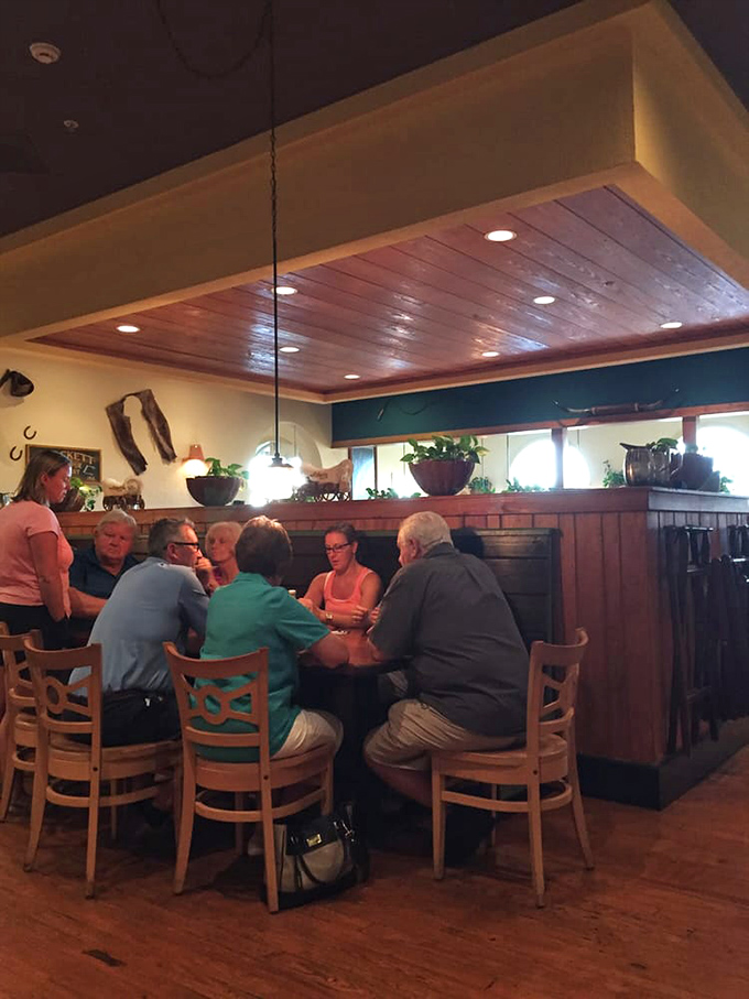 The true measure of a restaurant: tables filled with happy diners engaged in that beautiful dance of conversation and consumption.