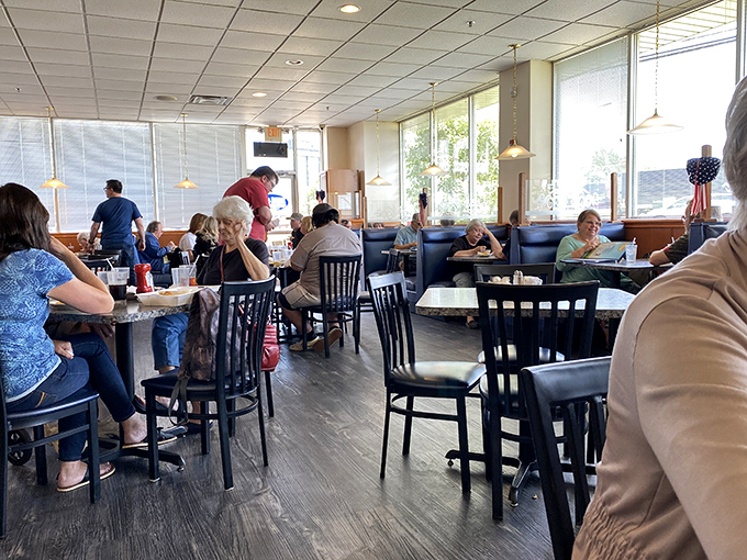 A dining room filled with regulars who know the secret: good food brings good people together under one roof.