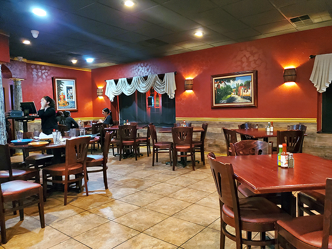 The dining room strikes that perfect balance between "nice enough for date night" and "casual enough that you don't need to iron your shirt."