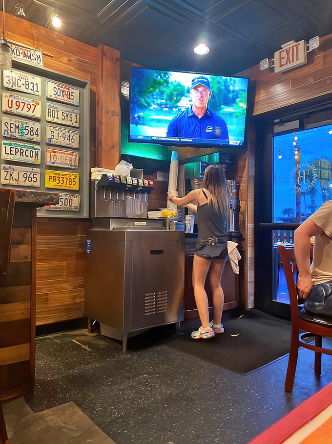 Even the drink station gets the nautical treatment. In a place this dedicated to seafood excellence, no detail is too small to perfect.
