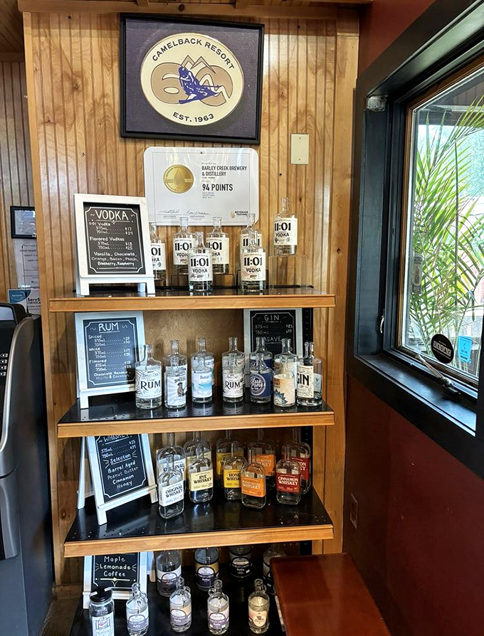 Not just a brewery but a full distillery experience, with spirits lined up like eager contestants waiting to be the star of your next cocktail.