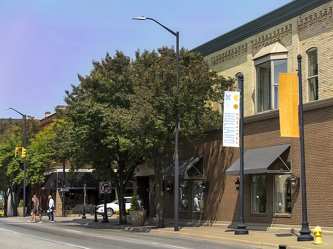 Downtown Holland's brick-paved 8th Street invites leisurely exploration, where every storefront tells a story and no chain store cookie-cutter vibes exist.