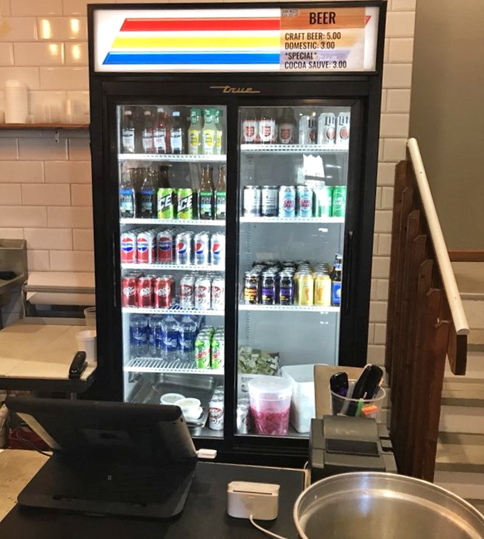 Cold beverages waiting to meet hot barbecue&mdash;a match made in heaven. That craft beer selection knows exactly what your brisket wants.