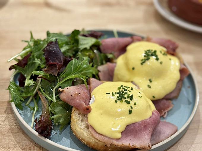 Eggs Benedict that makes you question all other Benedicts you've ever known. Those perfectly poached eggs deserve their own fan club.
