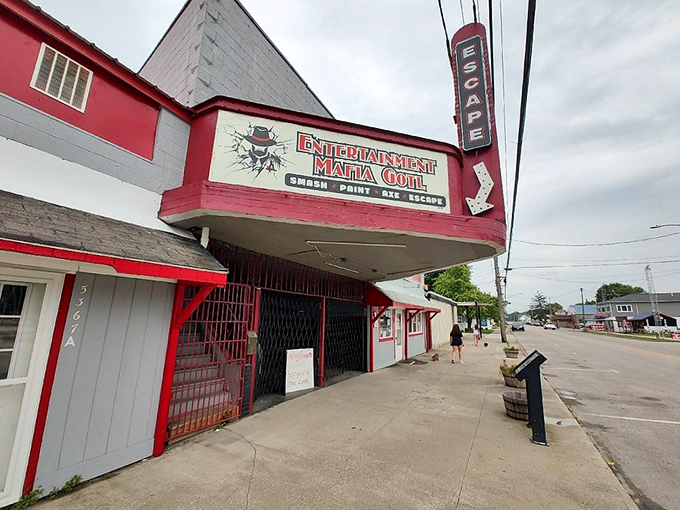 Entertainment Mafia Goti's vintage marquee recalls when "streaming" meant trying not to spill your popcorn on the way to your seat.