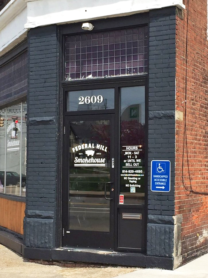 The entrance tells you everything: unpretentious, straightforward, and with hours that include the ominous warning "or until we sell out."