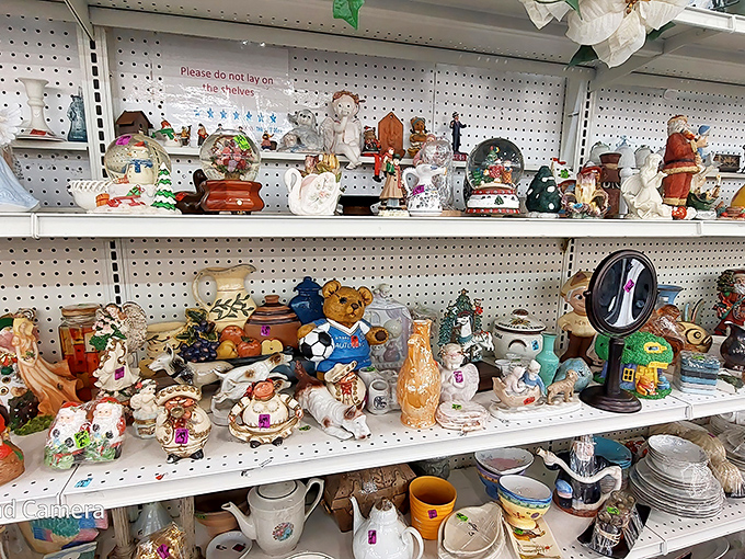 The figurine section&mdash;where someone's former collection becomes another's conversation piece, one tiny porcelain animal at a time.
