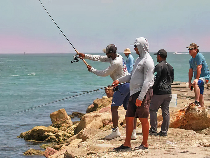 Fishing from the jetty offers both dinner possibilities and the perfect excuse to stand peacefully for hours.