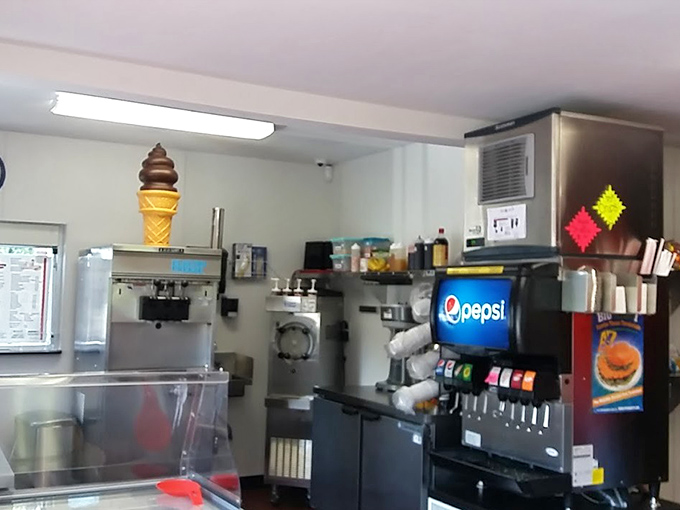 Where the magic happens: gleaming machines stand ready to transform ordinary ingredients into extraordinary frozen happiness.