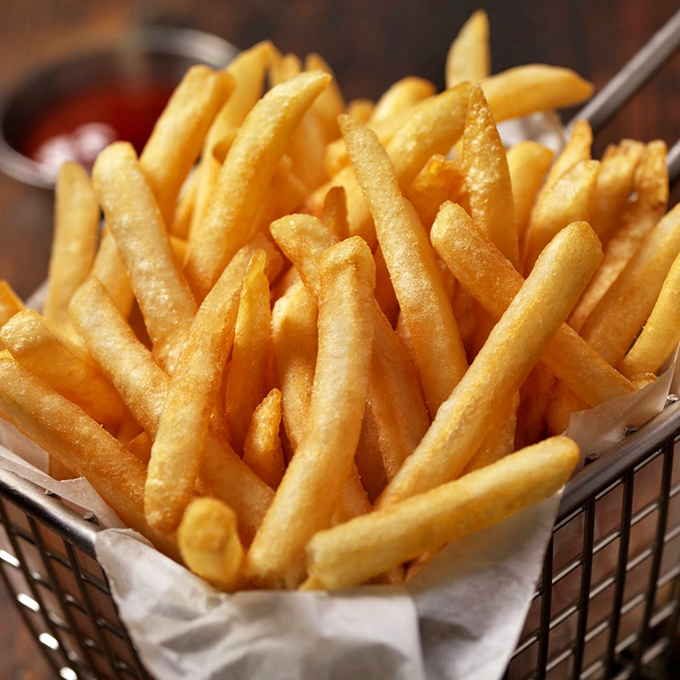 Golden fries so perfectly cooked they deserve their own Instagram account. Crispy outside, fluffy inside&mdash;the Goldilocks of french fries.