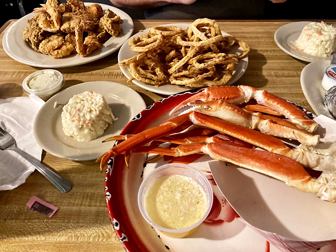 A seafood feast fit for Neptune himself! Snow crab legs, fried delights, and sides that make decisions nearly impossible.