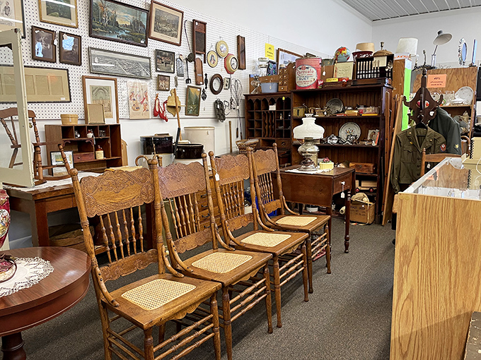 These oak chairs have witnessed thousands of family dinners and heated Monopoly games. Furniture with character doesn't come from a big box store!