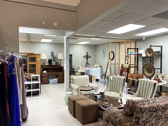 The furniture section offers ready-made vignettes that let you envision exactly how that striped armchair would look in your living room. Dangerous!