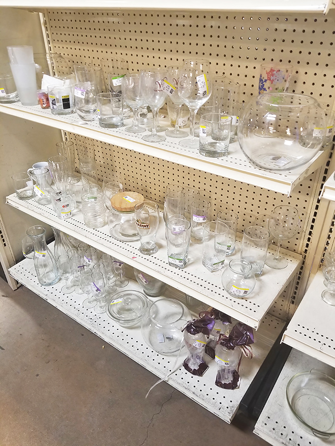 Glassware galore: where your next dinner party's eclectic charm is just waiting to be discovered, one mismatched goblet at a time.