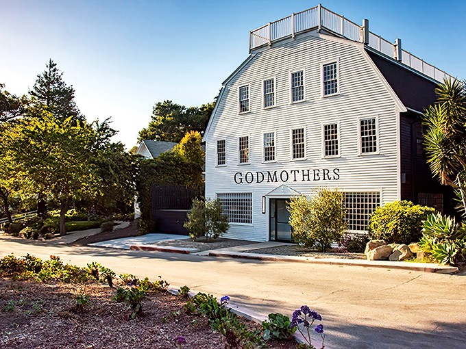 Godmothers occupies a distinctive barn-like building where coastal New England meets California cool &ndash; no fairy godmother required to enjoy its charms.