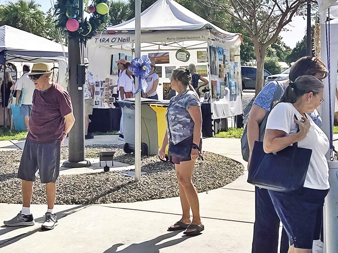 Goodland's holiday bazaar proves that even in paradise, people still love a good outdoor shopping spree. Treasures await under every tent.